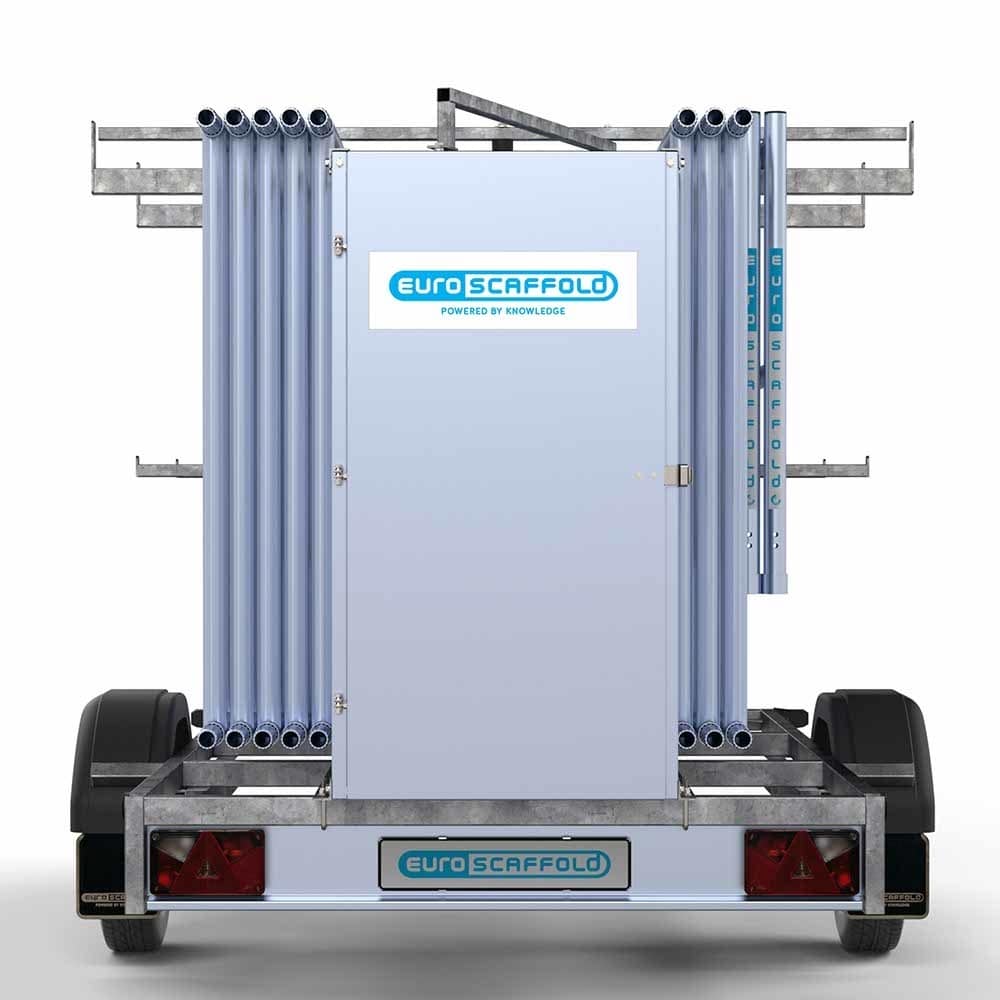 Steigeraanhanger afsluitbaar 250 + Rolsteiger Standaard 12,2m werkhoog